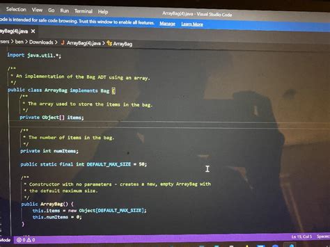 solved in arraybag java add the methods described below to