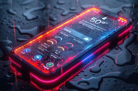 Weather Forecast App Interface A Smartphone Interface Premium Ai