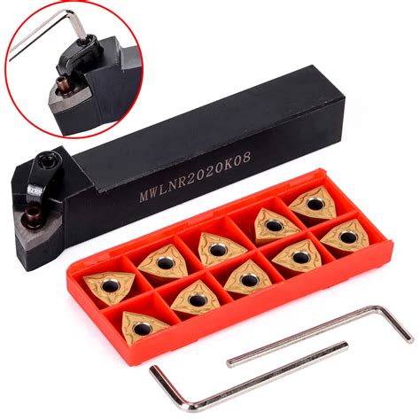 Buy 10pcs Wnmg080404 Carbide Insert 1pc Mwlnr2020k08 5 Boring Bar Durable