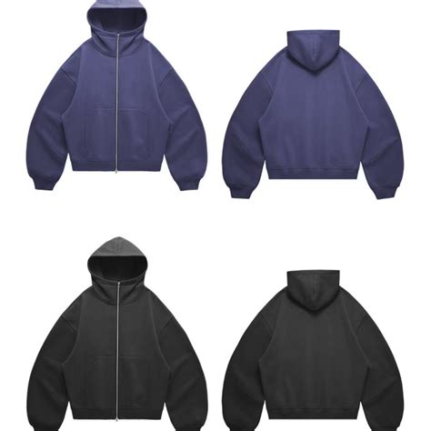 Curved Sleeve Boxy Hoodie Eggshell Fleece With Far Infrared