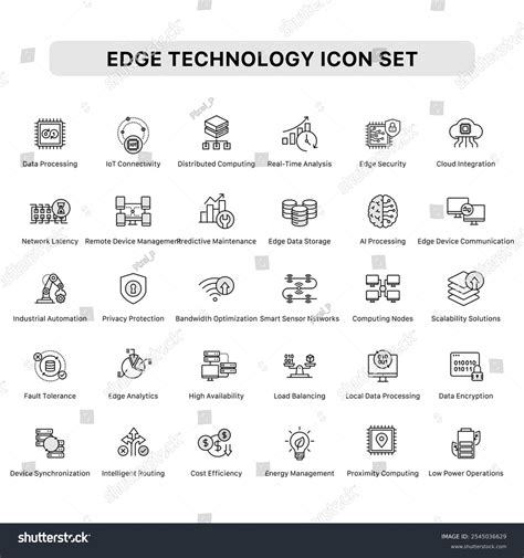 Vector Icon Set Edge Technology Icon Stock Vector Royalty Free 2545036629 Shutterstock