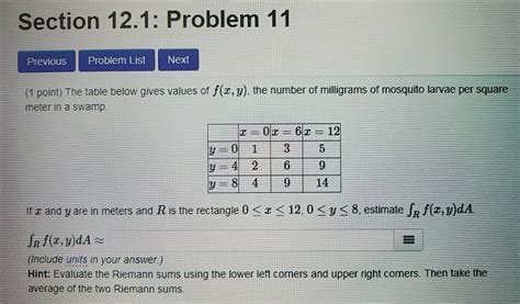 solved section 12 1 problem 11 previous problem list next