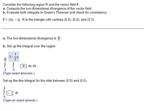 Consider The Following Region R And The Vector Field Chegg