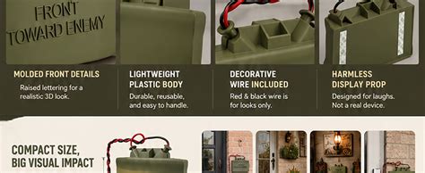 Claymore Mine Doorbell Fake Prank Front Door Bell Cover