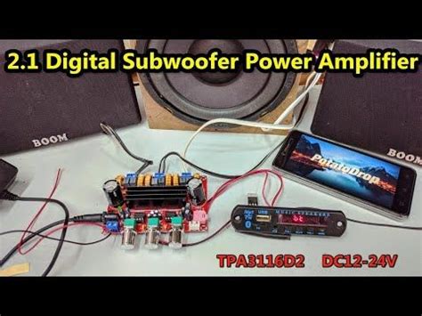 Digital Power Amplifier Board V V TPA D Digital Subwoofer Power Amplifier POWER