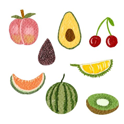 Fruit Doodle Premium Vector