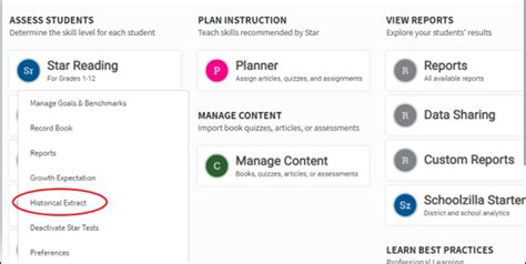Star Assessments Renaissance Learning Data Export Guide Ecra