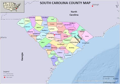 Sc County Map Printable