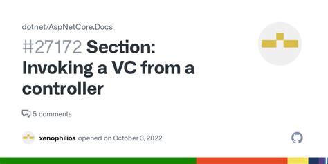 Section Invoking A Vc From A Controller · Issue 27172 · Dotnet