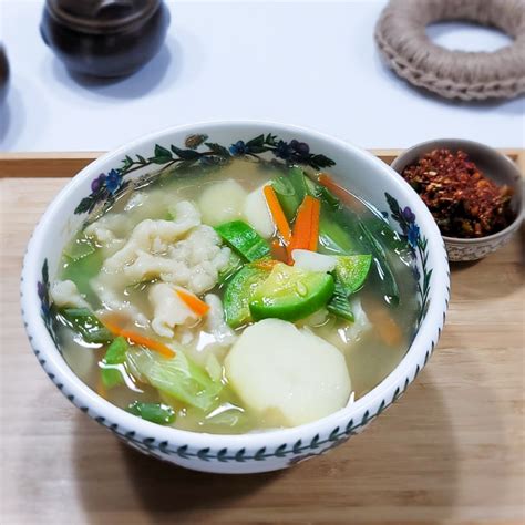 감자 수제비 반죽 만들기 얼큰 수제비 양념장 레시피 네이버 블로그