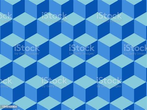 파란색의 그늘에 큐브 사각형에서 기하학적 배경 패션 포스터의 현대적인 디자인 벡터 0명에 대한 스톡 벡터 아트 및 기타 이미지