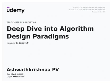 Algorithms Problemsolving Learning Ashwath Krishnaa