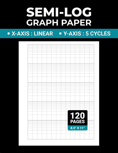 Semi Log Graph Paper X Axis Linear And Y Axis 5 Cycles Logarithmic