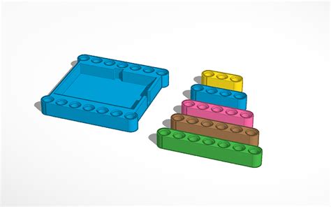 3d Design Lego Small Breadboard With Protrusions Mount Tinkercad