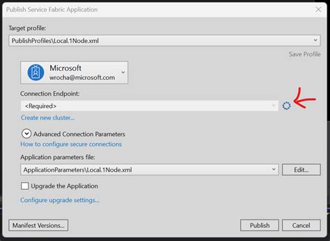 Publish Service Fabric Application How To Leave Local Cluster As