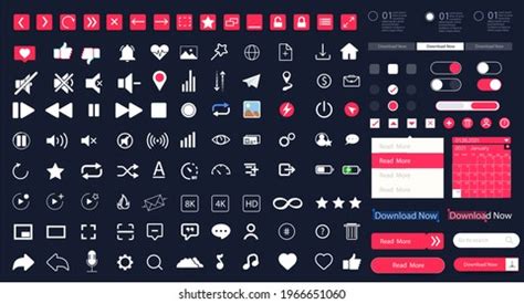 Apps Menu Bar Ui Kit Add Button Over Royalty Free Licensable Stock Illustrations Drawings