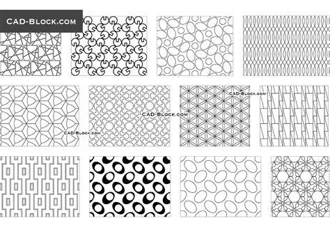 Seamless Geometrical Pattern Autocad Blocks Free Download Cad File