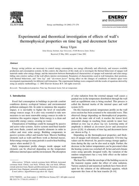 Pdf Experimental And Theoretical Investigation Of Effects Of Walls