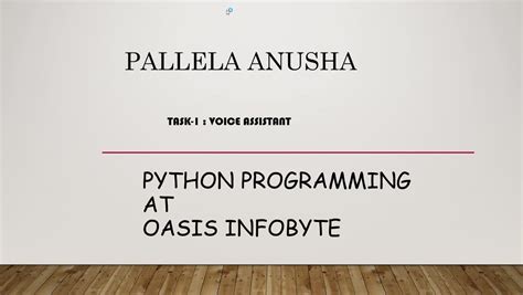 Pallela Anusha On Linkedin Oasisinfobyte Virtualinternship Python