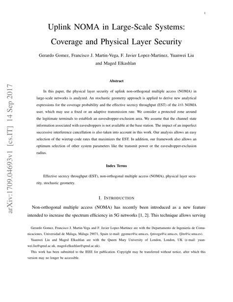Pdf Uplink Noma In Large Scale Systems Coverage And Physical Layer