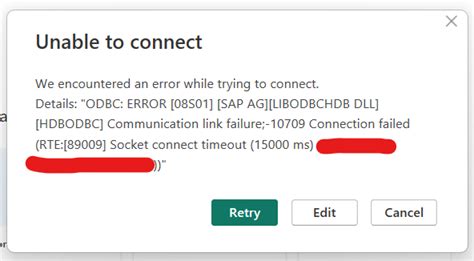 Odbc Socket Connect Timeout Error When Trying To C Microsoft Fabric Community