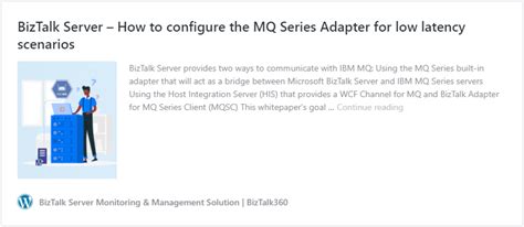 Biztalk Server 2016 How To Configure The Mq Series Adapter For Low
