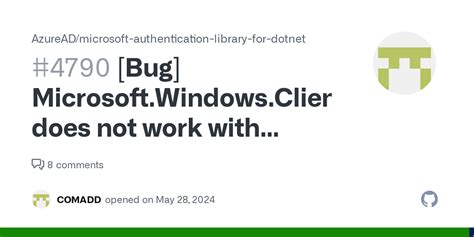 [bug] microsoft windows client does not work with winui 6 0