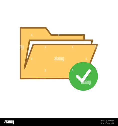 Folder With Check Mark Icon Vector Stock Vector Image And Art Alamy
