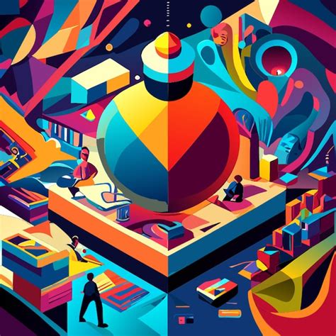 artwork portraying the art of problemsolving integrate visuals of