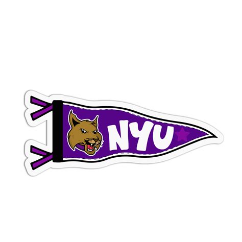 Nyu University Flag Sticker The Stkr Store