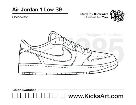 Air Jordan 1 Coloring Pages Sneaker Coloring Pages Created By Kicksart