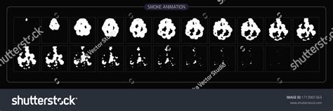 Vektor Stok Smoke Animation Effect Smoke Effect Sprite Tanpa Royalti 1713901363 Shutterstock