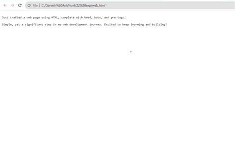 Created A Web Page Using Html With Head Body And Tags Ganesh Asil Posted On The Topic Linkedin