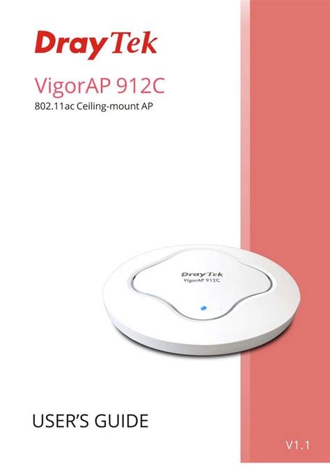 User Manual Draytek Vigorap 912c English 183 Pages