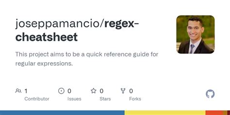 Github Joseppamancioregex Cheatsheet This Project Aims To Be A