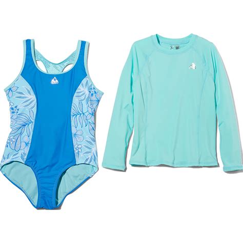 Gerry Girls Maui Print Side 1 Piece With Swim Top Academy