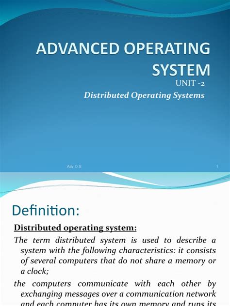 distributed operating systems unit 2 download free pdf operating