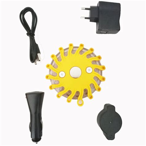 Flashing LED Round Beacon Emergency Strobe Warning Light Round Roof