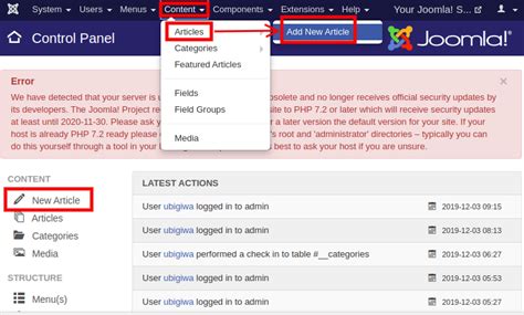 joomla adding articles javatpoint