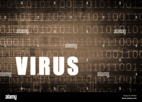 Virus On A Digital Binary Warning Abstract Stock Photo Alamy