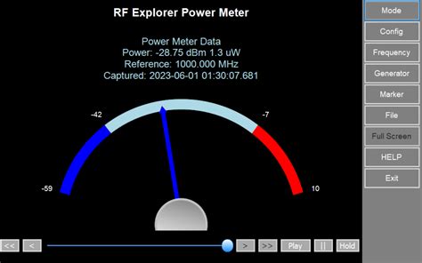 RF Explorer Pro Manual Power Meter