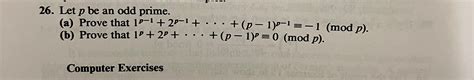 solved 26 let p be an odd prime a prove that
