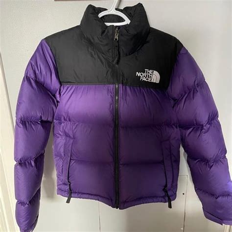 North Face Retro Nuptse Jacket In Purple North Face Jacket Womens