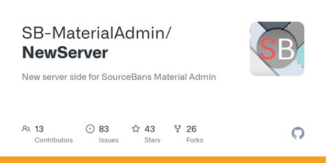 github sb materialadmin newserver new server side for sourcebans