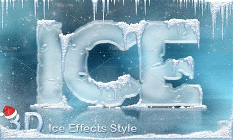 15 استایل و افکت سه بعدی برف و یخ مناسب برای فتوشاپ کد محصول 5855 In