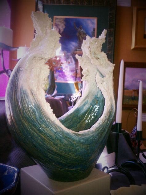 Three Dimensional Wave Sculpture By Denise Romecki