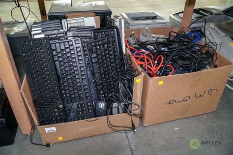2 Boxes Of Computer Peripherals Cords And Cables Roller Auctions
