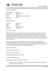 CSCS Fall Syllabus Pdf Course Syllabus Course Information Course Number Course Title