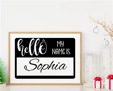 Hello My Name Is Svg Hello Svg Newborn Svg Hi Im New Here Etsy