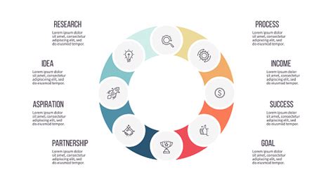 비즈니스 인포그래픽 8 단계 옵션 섹션차트 벡터 템플릿입니다 8에 대한 스톡 벡터 아트 및 기타 이미지 8 부분의 원형 Istock